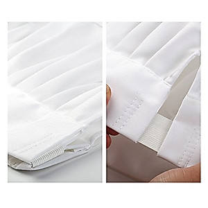 yotache Chef Apron Set, Chef Hat and Kitchen Apron Adult Adjustable White Apron Baker Costume for Men and Women, 1 Set (33" L x 26" W)