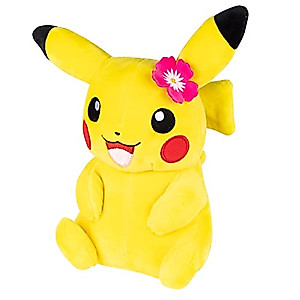 Pokémon 8" Pikachu with Flower Plush - Officially Licensed - Quality & Soft Stuffed Animal Toy - Add Pikachu to Your Collection! - Great Gift for Kids, Boys, Girls & Fans of Pokemon