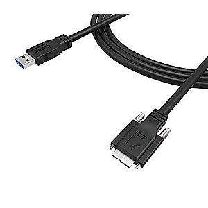 Newnex USB 3.0 A/M to Micro B/M with Dual Screw Lock Cable, 3m (10 ft.), SuperSpeed Supported, USB3 Vision Camera Compatible