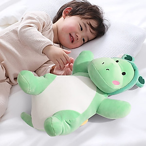 Darler Dinosaur Stuffed Animals for Kids 13.8 Inches Green Kawaii Dino Plushies for Toddler Cute Fluffy Plush Toy for Boys/Gilrs Squishy Soft Toy for Baby Gift for Birthday,Baby Shower