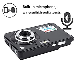 Akozon Kids Digital Camera, 2.7 Inch Screen 1080P HD Children Toy Camera Kids Digital Video Camera HD Children Camera (Black)