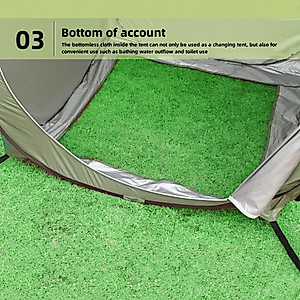 Spacious Changing Room, Outdoor Camping Portable Toilet Tent, Pop Up Privacy Tent，Automatic Shower Tents，Fishing Changing Sheds, Sturdy and Easy Fold (Green)