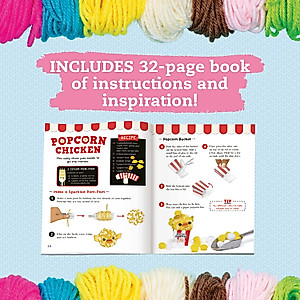 KLUTZ Mini Pom-Pom Food Animals Craft Kit