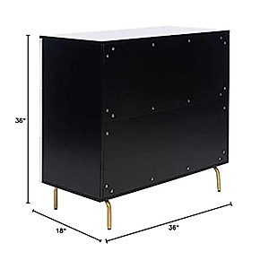 Safavieh Home Genevieve Black Modern 3-drawer Dresser