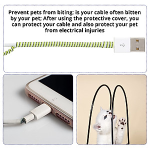 Frienda 10 Pcs Spiral Cable Protector, Chargers Cord Protector Data Cable Protective Sleeve Headphone Saver Charger Protective Data Lines Cover for Phone USB Prevent Pets from Biting(Classic Colors)