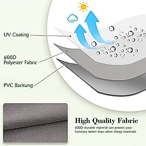 BRIVIC Patio Furniture Covers Waterproof for Chair, Outdoor Lawn Chair Covers Fits up to 32W x 37W x 36H inches(2Pack), Grey