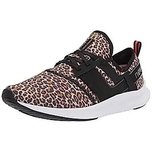 New Balance Women's Fuelcore Nergize Classic Sport V1 Sneaker, Leopard/Black, 5 Wide US