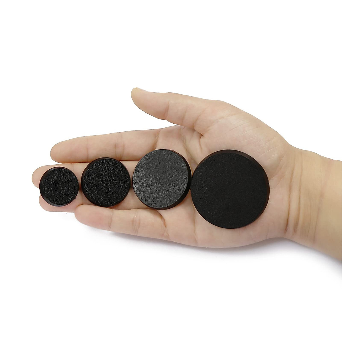 MB01Y 120pcs Model Plastic Bases 4 Different Sizes Wargame Accessories (Round Bases)