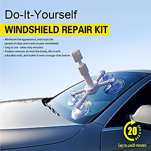 KSIDUT Windshield Repair Kit, 4 PCS Windshield Crack Repair Kit, Windshield Repair Kit for Chips and Cracks, Windshield Chip Repair Kit Quick Fix for Chips, Cracks, Star-Shaped Crack