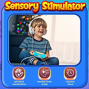 ORDTBY Handheld Travel Pop It Pro Games for Kids Electronic Fidgets Games Boy Girl, Gift for3 4 5 6 7 8 Year Old Boys Birthday Xmas, Light Up Pop It Game and Fidget Toys for Teen Boys 8-12