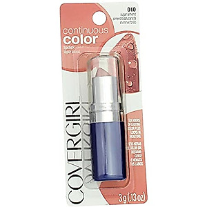 CoverGirl Continuous Color Lipstick, Sugar Almond [010], 0.13 oz (Pack of 5)