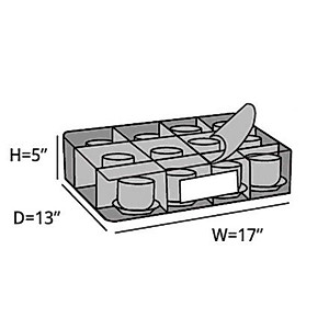 Covermates Keepsakes - Adjustable Glassware Storage - Padded Protection - ID Window - Stain Resistant - Machine Washable - China Storage-Cream
