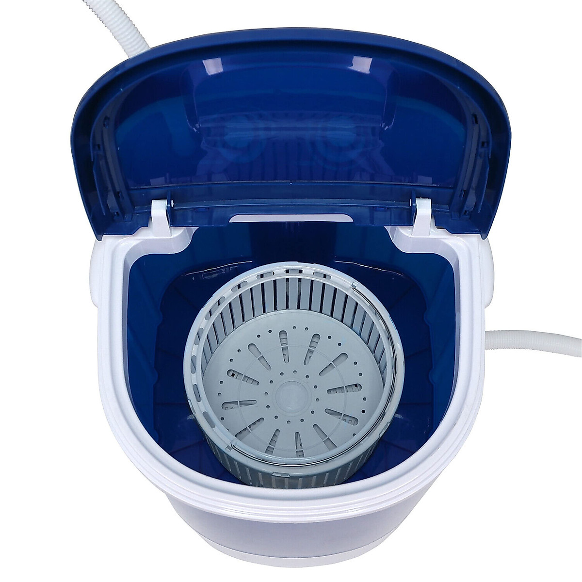 BaggySacky One-cylinder 7LB Portable Washing Machine with Spinner Timer Control and drainage for Small or Children Clothes in Apartment RV Travel Blue