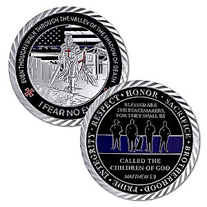 Thin Blue Line Lives Matter Police Officer Law Enforcement Challenge Coin