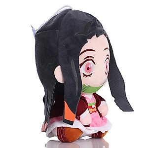 BGVEI Nezuko Plush Toy Anime Slayer Cartoon Soft Stuffed Animal Plushies Soft Doll Home Decor Pillow Birthday Gift for Kids - 8.2inch