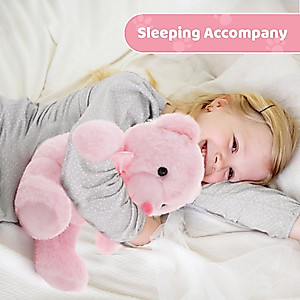 Tezituor 2 Pack Pink and Blue Teddy Bear, Small Teddy Bear Stuffed Animal Plush for Christmas Valentines Day Baby Shower Birthday, Cute Pink Blue Bear Stuffed Animal for Girl Boy