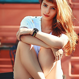 20mm Braided Nylon Adjustable Band for Samsung Galaxy Watch 5/4/6/active 2 40mm 44mm/Galaxy Watch 5 Pro 45mm/Watch 4 Classic 42mm 46mm/Galaxy Watch 6 Classic 43mm 47mm,6Pack Wristband Sport Strap for