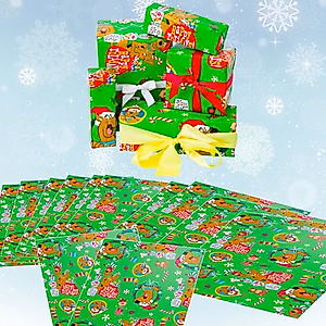 Scooby-Doo Rappy Rolidays Wrapping Paper - 12 Sheets - 20" x 30" - Festive Holiday Gift Wrap by Silver Buffalo
