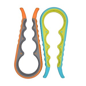 2 pcs Multi-Purpose Colourful Adjustable Rubber Strap Wrench Grip/Tighten Bottle Jar Can Opener for Small Hands, Seniors or Anyone Who Suffers from Arthritis