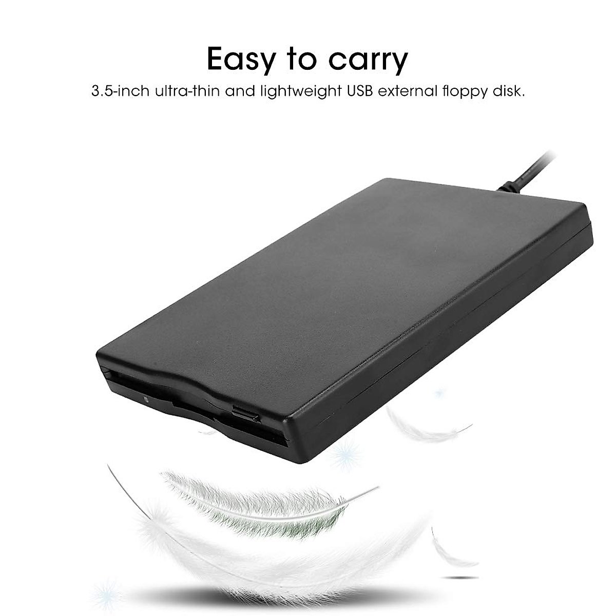 External Floppy Disk Drive,3.5" 720k Card Reader Drives Compatible with USB 1.1/2.0/3.0, USB Floppy Disk for Desktop and Laptop Computers