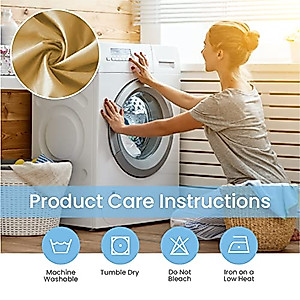 American Linen 3 Piece Embroidered Window Curtain Set, Valance and Tiers, with Embroidery Kitchen, Living Room or Bathroom Curtains, Valances (Gold)