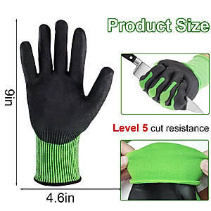 Palksky Oyster Shucking Gloves, Oyster Shucker Tool Protectors Handguard, Oyster Opener Machine Kit, Easy to Use Oyster Holders Seafood Tool (Green-Black