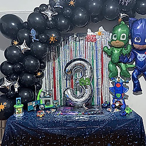 Blue Space Tablecloths for Parties, Starry Night Tablecloth Decorations Plastic Galaxy Table Cover Space Stars Theme Party Supplies for Birthday Home Decorations, 54 x 108 Inch (1 Piece)