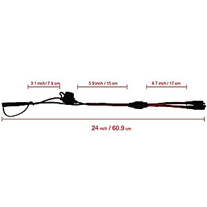 CUZEC 14AWG 2-Way Splitter, SAE Connector,1 to 2 SAE Connector Power Charger Adapter