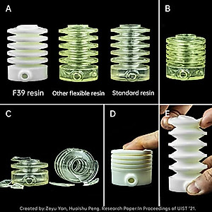 RESIONE 3D Printer Resin, F39 Flexible Resin 405nm UV-Curing Rubber-Like Resin Can be Toughening Agent, TPU-Like Resin with High Elongation for DLP LCD MSLA Printing