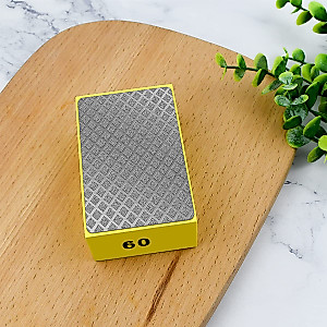1 Pcs Diamond Hand Pad Sanding Block Sharp Glass Grinding Polishing Pad Sanding Block Foam Backing Hand-Held Sanding Block for Sanding Polishing Marble Tile Ceramics (60#)