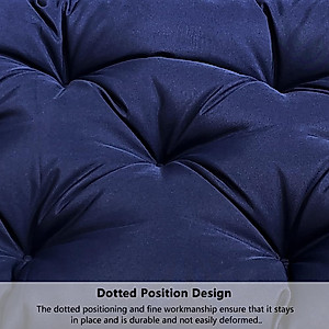 Gollense Porch Swing Cushions, 3 Seat Outdoor Swing Cushion Replacement with Backrest, 60 x 40 x 4 Inches Bench Cushion with 8 Ties for Outdoor Furniture for Patio, Backyard, Garden, Hawaii