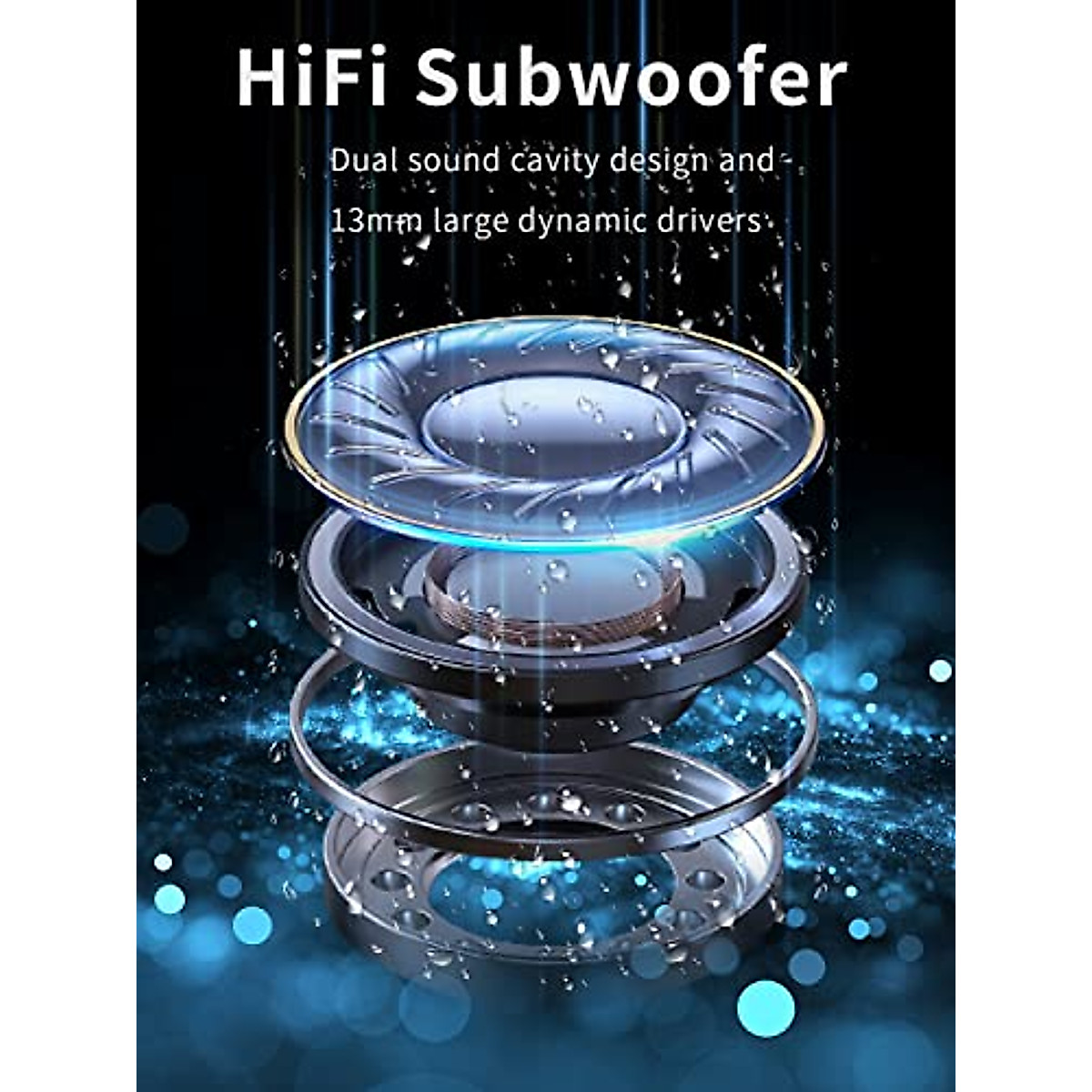 Wireless Earbuds True Bluetooth Ear Buds with Mic Bluetooth 5.2 in-Ear Wireless Headphones Hi-Fi Stereo IP7 Sweatproof Wireless Earphone ENC Noise Cancelling 35 Hours for iPhone Samsung White