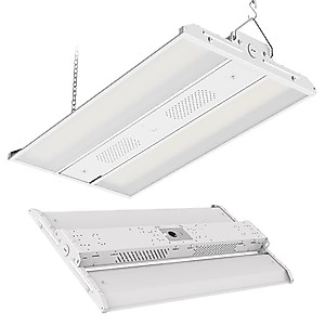 HYPERLITE 2FT Linear High Bay LED Lights, Upgraded 165W 23,100lm(140LM/W) LED Shop Light, 100-277V, 1-10V Dim, 5000K Daylight LED High Bay Light for Warehouse Workshops, UL Listed, 2 Pack