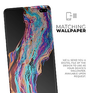 DesignSkinz Liquid Abstract Paint V71 Protective Vinyl Decal Wrap Skin Cover Compatible with The Samsung Galaxy S20 (Screen Trim & Back Glass Skin)