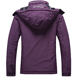 SUOKENI Women's Waterproof Warm Winter Snow Coat Hooded Raincoat Ski Snowboarding Jacket