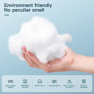 OTOSTAR Premium Outdoor Waterproof Throw Pillow Inserts 20 x 20 Inches Water Resistant Pillow Inserts Square Decorative Pillows for Couch Sham Cushion Stuffer Garden Furniture Patio Bench,Pack of 2