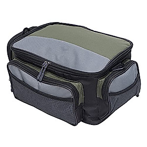 SALUTUY Fishing Storage Bag, Fishing Tool Bags Mesh Pockets Square Fishing Storage Bag for Installing Fishing Accessories and Other Items