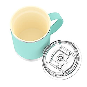 asobu Ultimate Stainless Steel Ceramic Inner Coating Coffee Mug with Double Walled Copper Lining Insulation,12 Ounces - Valentin's Day Gift (Mint Green)