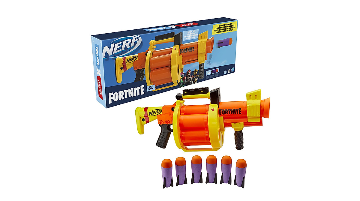 Nerf Fortnite GL Rocket Blaster - 6 Rockets for Epic Fun