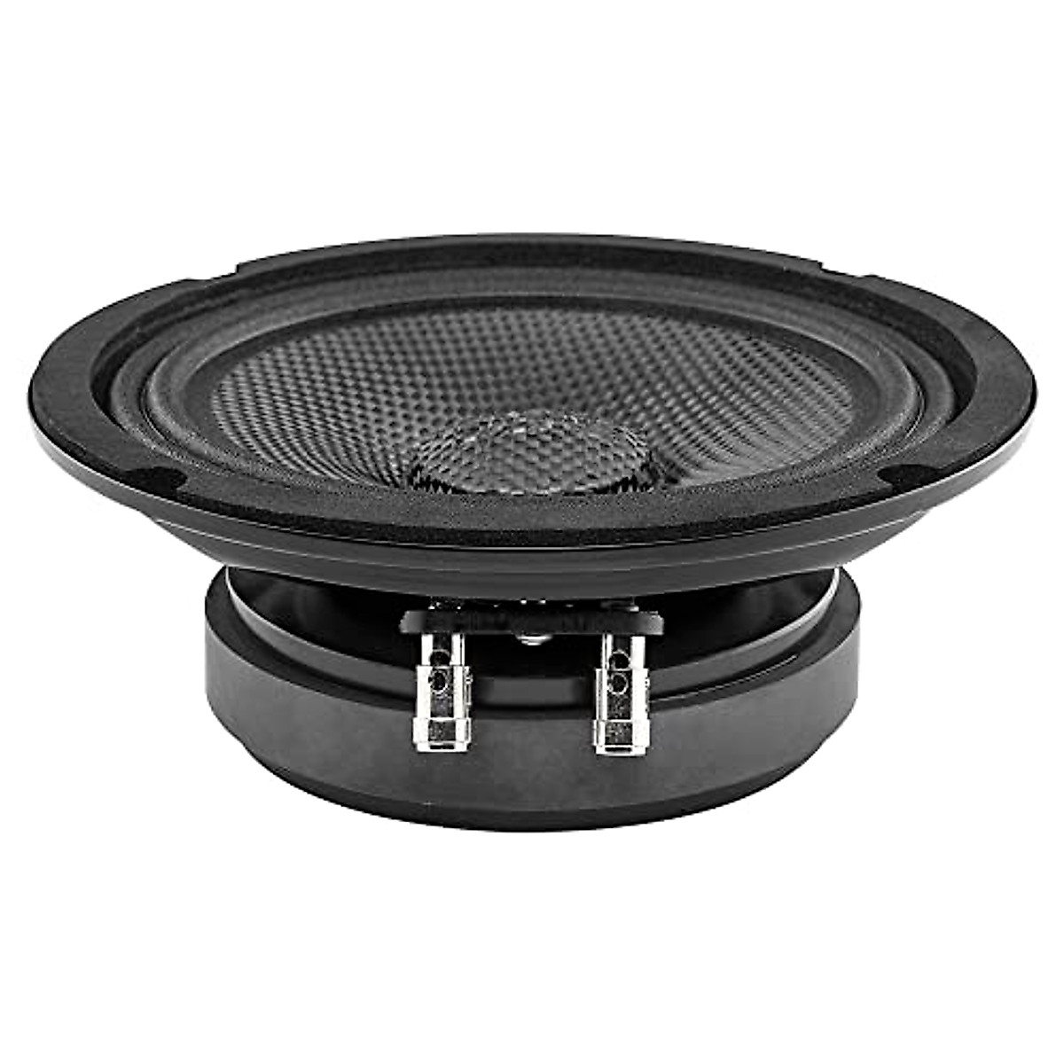 DS18 PRO-CF6.4SL 6.5" Slim Speaker 500 Watts RMS Max Power 4-Ohms Carbon Fiber Cone Water Resistant Mid-Bass Loudspeaker - Great Speaker for Motorcycles and Powersports - 1 Speaker