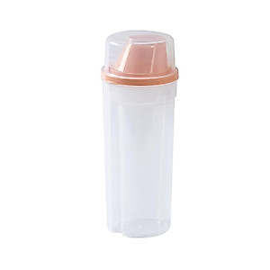 lasenersm 1 Piece Laundry Detergent Dispenser Washing Powder Container Laundry Soap Dispenser Laundry Powder Detergent Storage Box Rice Container Cereal Container Grain Container with Lid(Pink, L)
