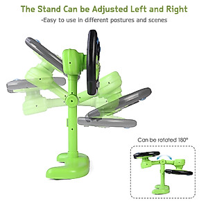 COLOR TREE Toddlers Steering Wheel Pretend Play Simulated Driving Toys with Maze and Simulation Sounds and Lights - Kids Preschool Game Toy - Green