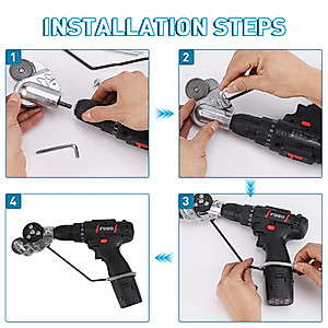 Upgraded Electric Drill Plate Cutter, 2024 Newest Metal Nibbler Drill Attachment with Adapter, DIY Metal Drill Attachment, Sheet Metal Knife for Cutting Iron, White Sheet, Steel,Copper, Aluminum