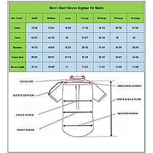 Mens Short Sleeve Western Shirts with Pearl Snap Button Up Casual Regular Fit Plaid Shirts (Green and White-05D,Large)