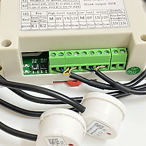 Taidacent Automatic Water Level Controller Water Pump Controller Water Tank Automatic Filling System Either to Fill or Empty a Tank Two Non Contact Water Tank Water Level Sensors 1 Meter Cable
