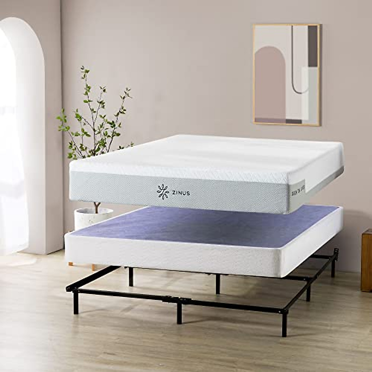 ZINUS 7 Inch Metal Smart Box Spring, Mattress Foundation, Strong Metal Frame, Easy Assembly, California King