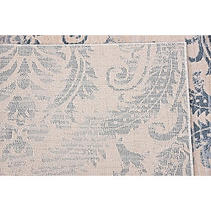 Unique Loom Paris Collection Pastel Tones Traditional Distressed Blue Area Rug (8' 0 x 10' 0)