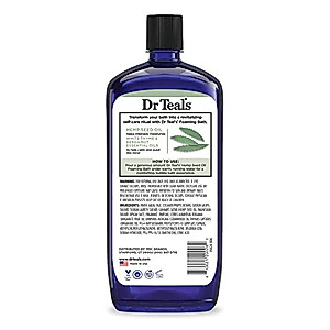 Dr Teal's Foaming Bath with Pure Epsom Salt, Cannabis Sativa Hemp Seed Oil, 34 fl oz (Pack of 4) (Packaging May Vary)