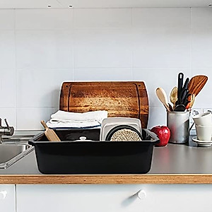 Pekky 32L Large Commercial Bus Box, Wash Basin Tub, Black, 4 Pack