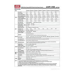 MEAN WELL UHP-350 350W Slim Type with PFC Switching Power Supply (UHP-350-5)
